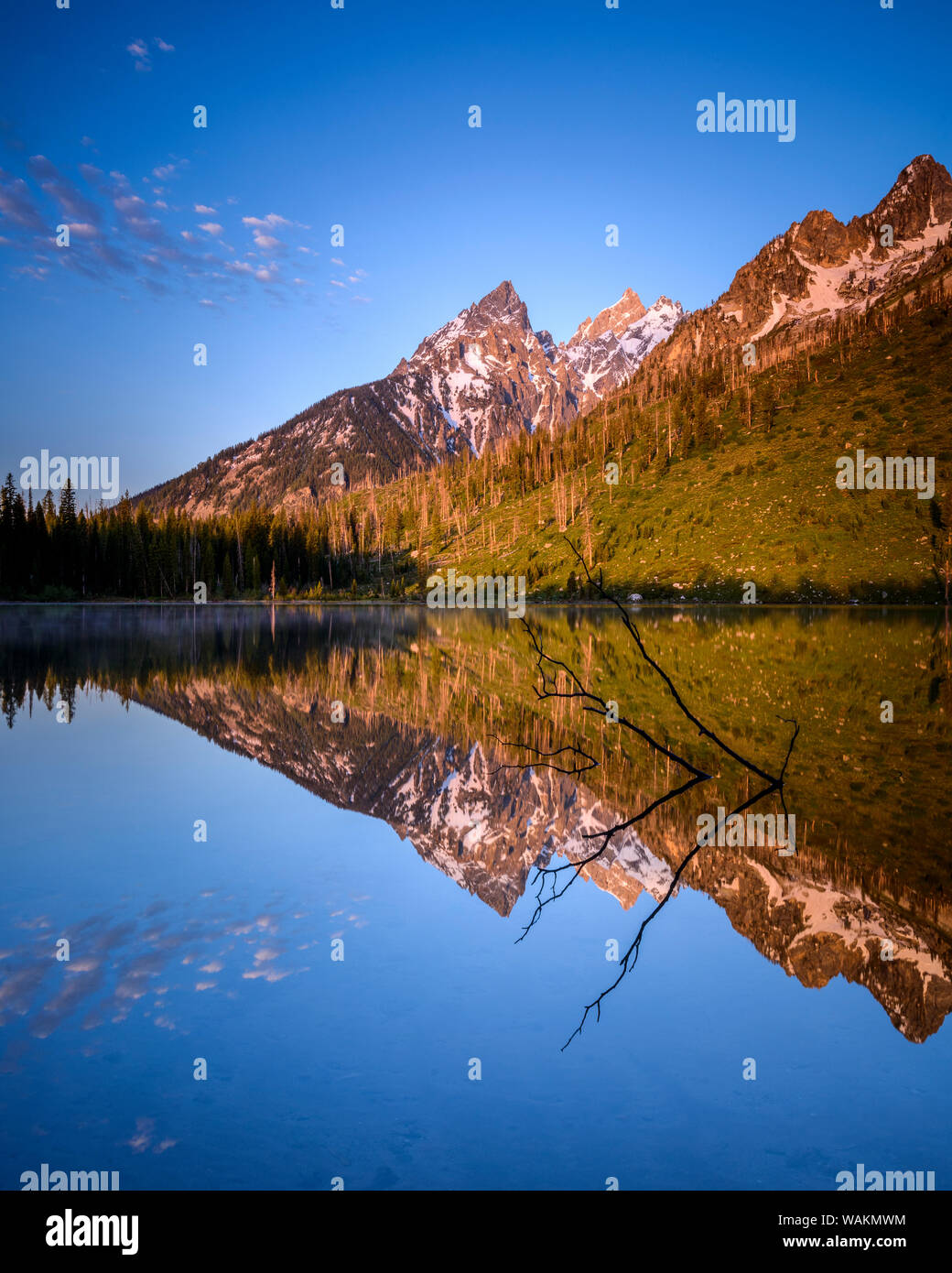 USA, Wyoming, Grand Teton National Park. String Lake and Grand Teton ...