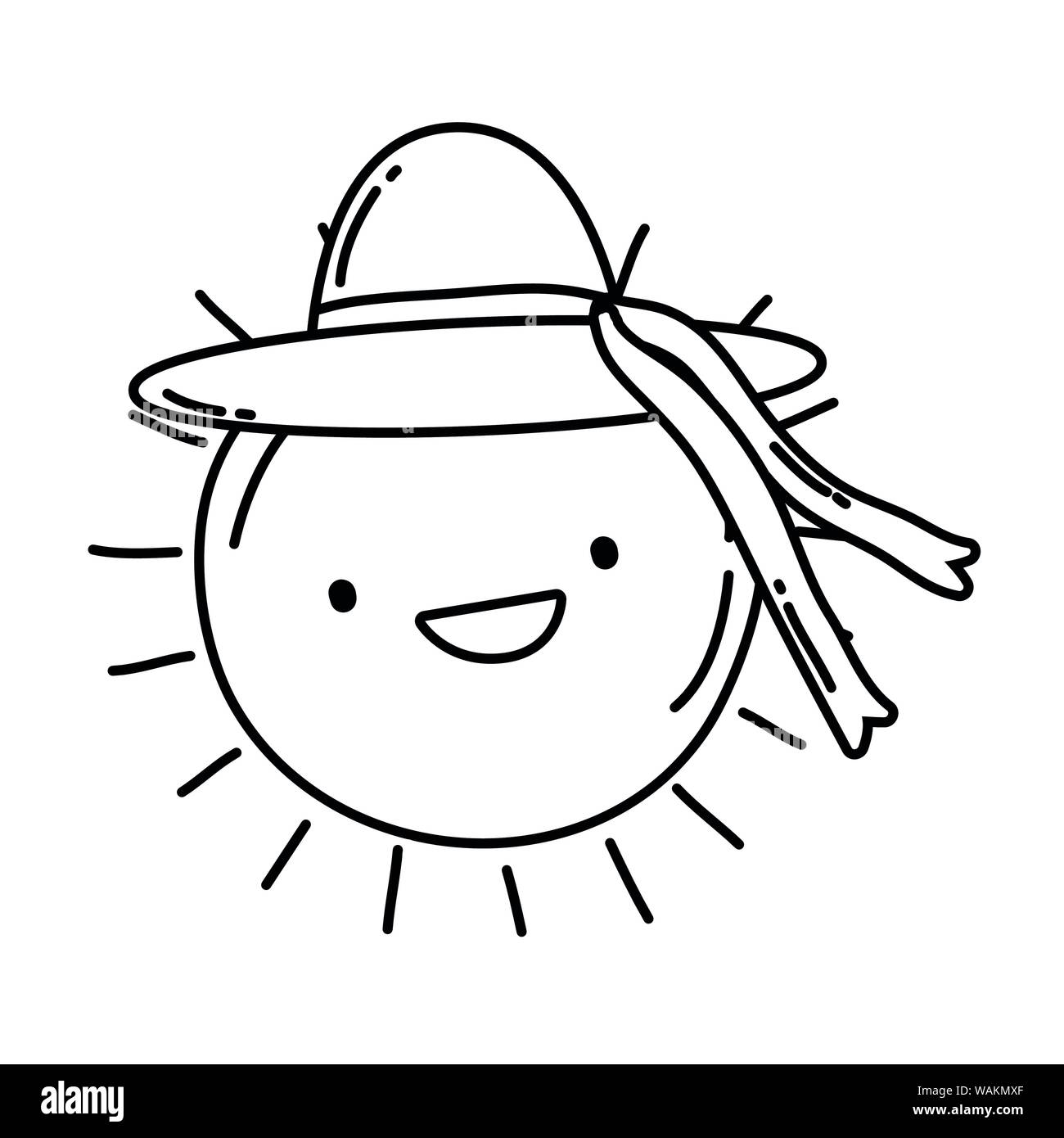 Sun cartoon design, Abstract summer nature tropical season holiday and ...