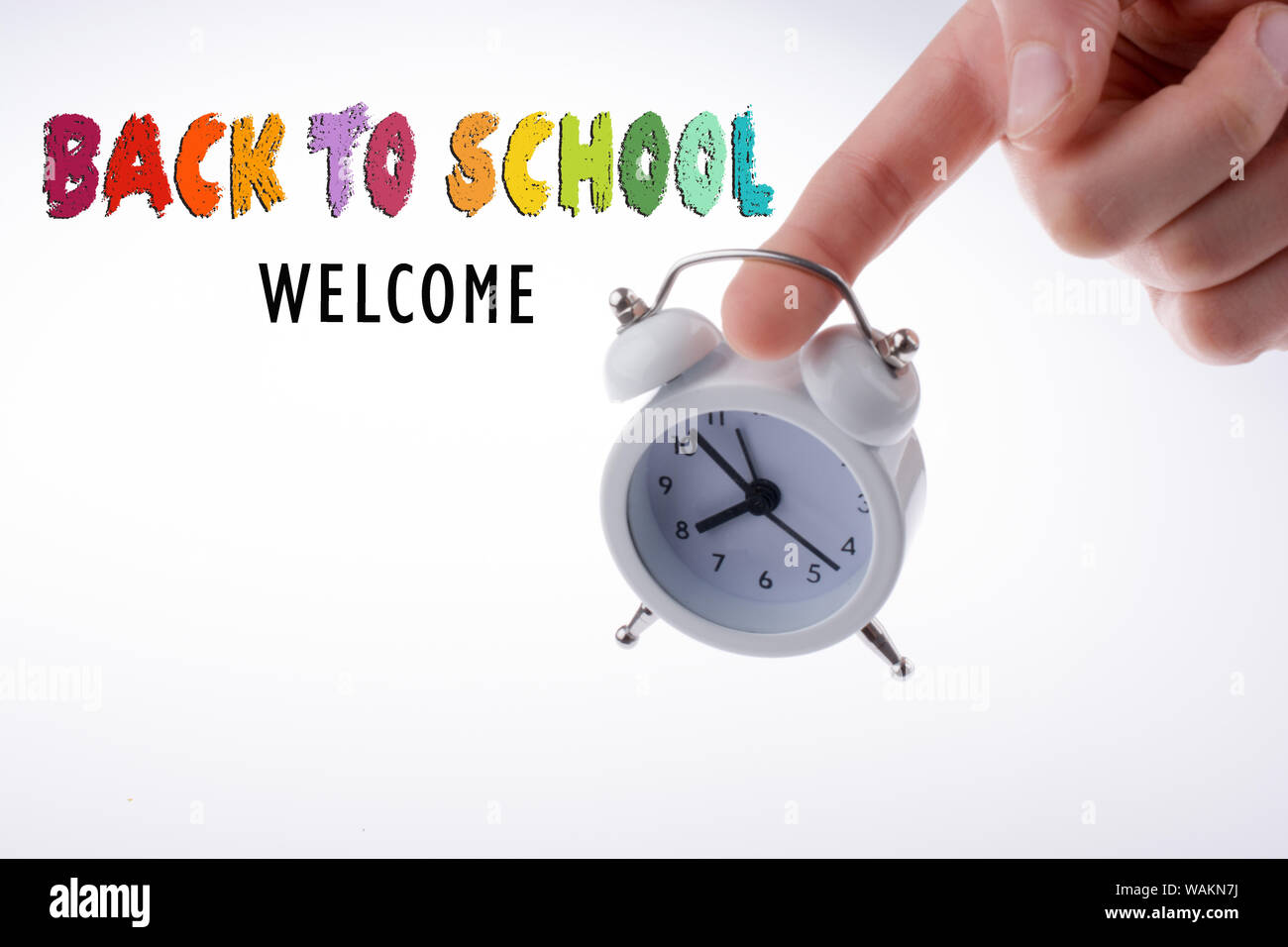 Back to school wording as education, teaching and learning concept ...