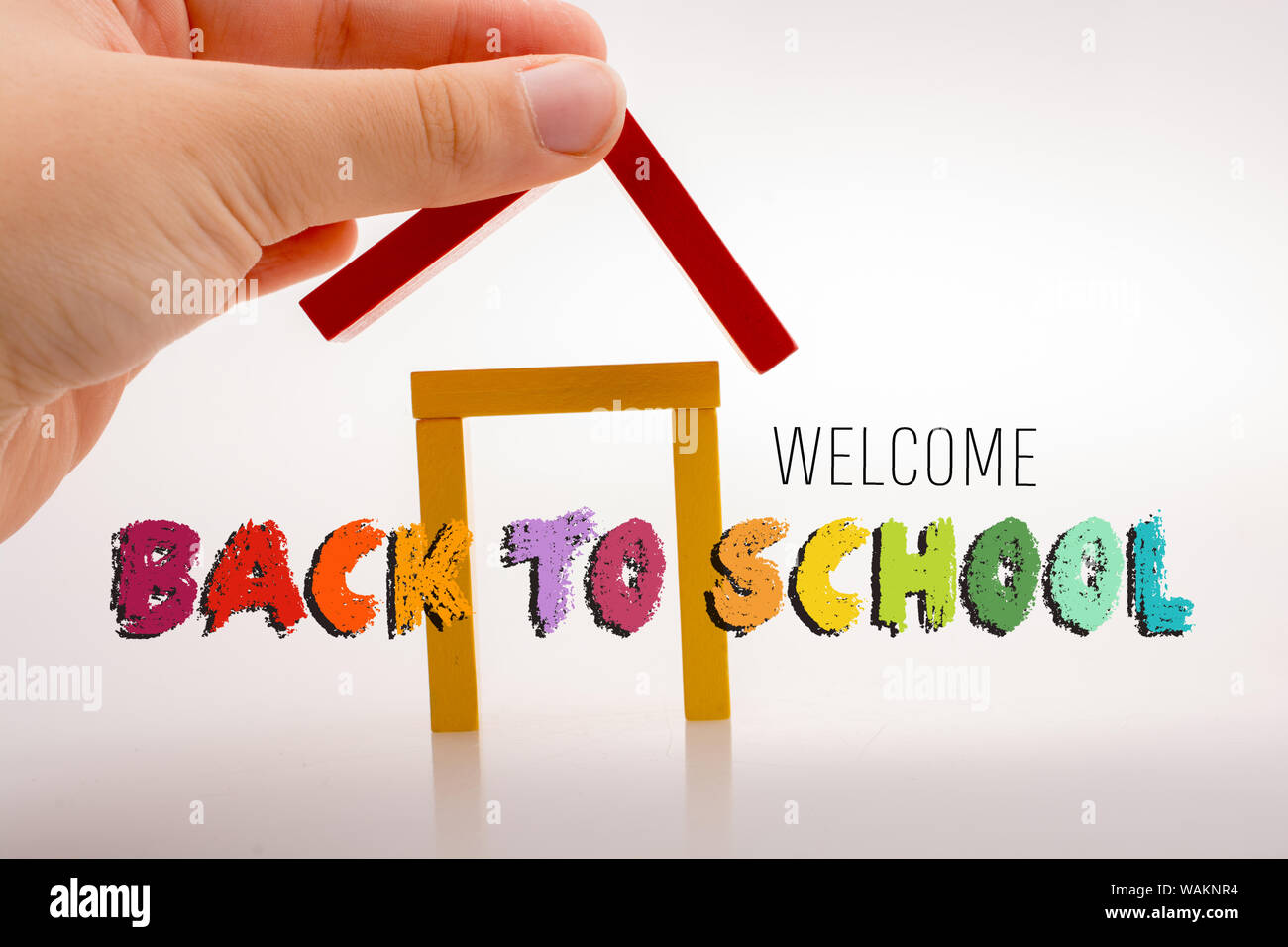 Back to school wording as education, teaching and learning concept ...