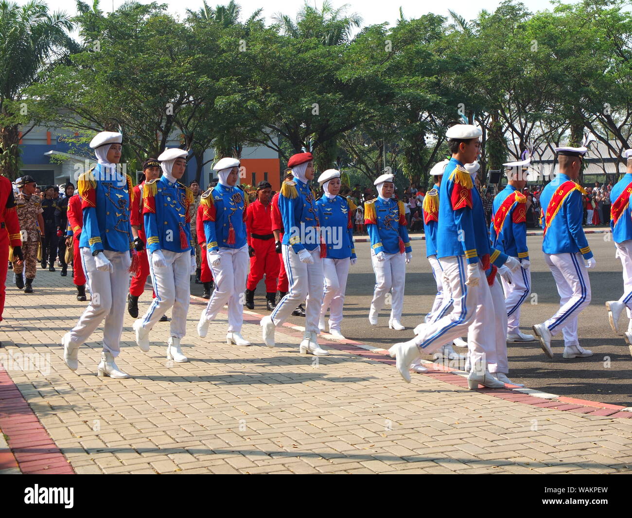 marching band attractions during the 74th anniversary of Indonesia's ...