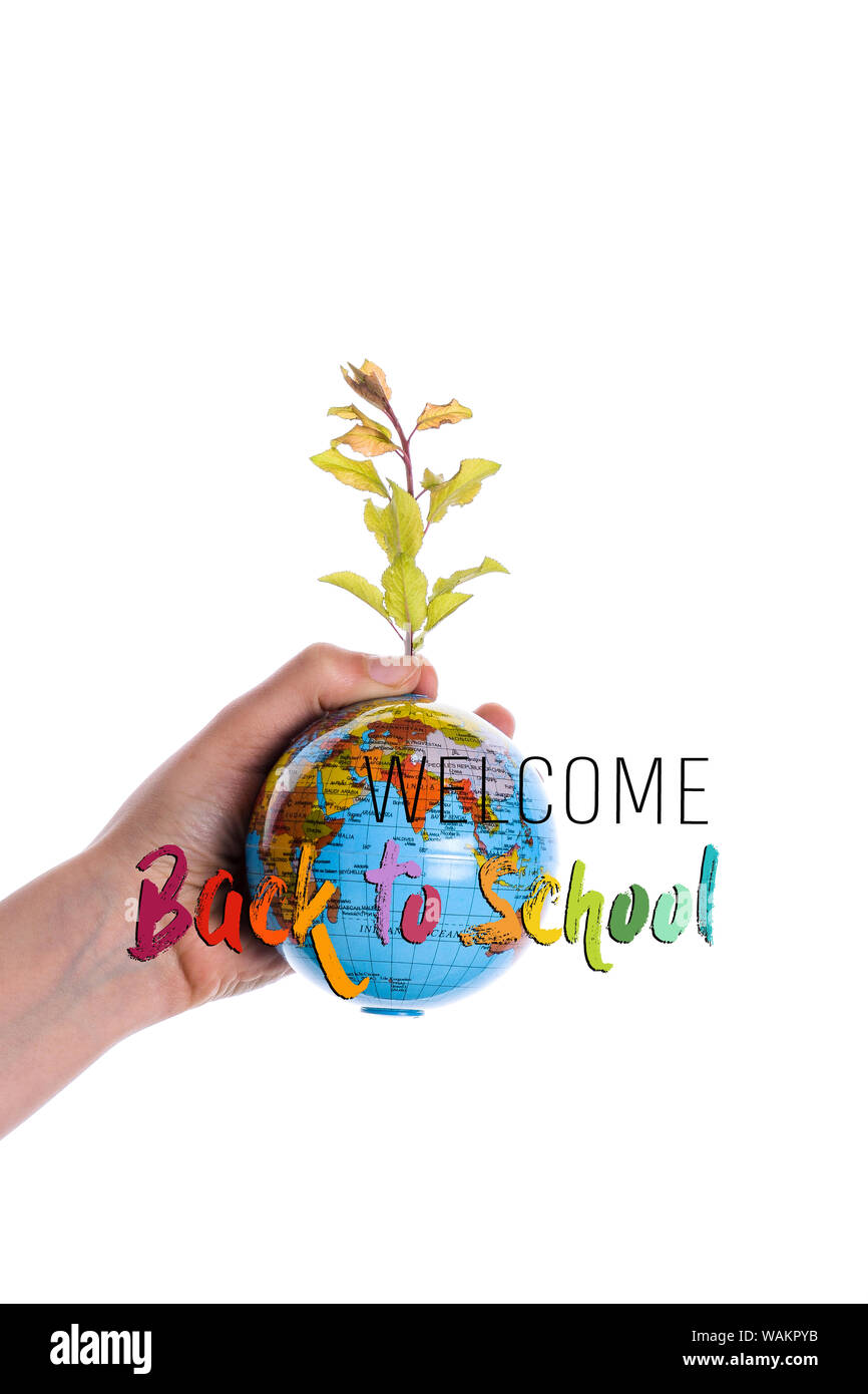 Back to school wording as education, teaching and learning concept ...