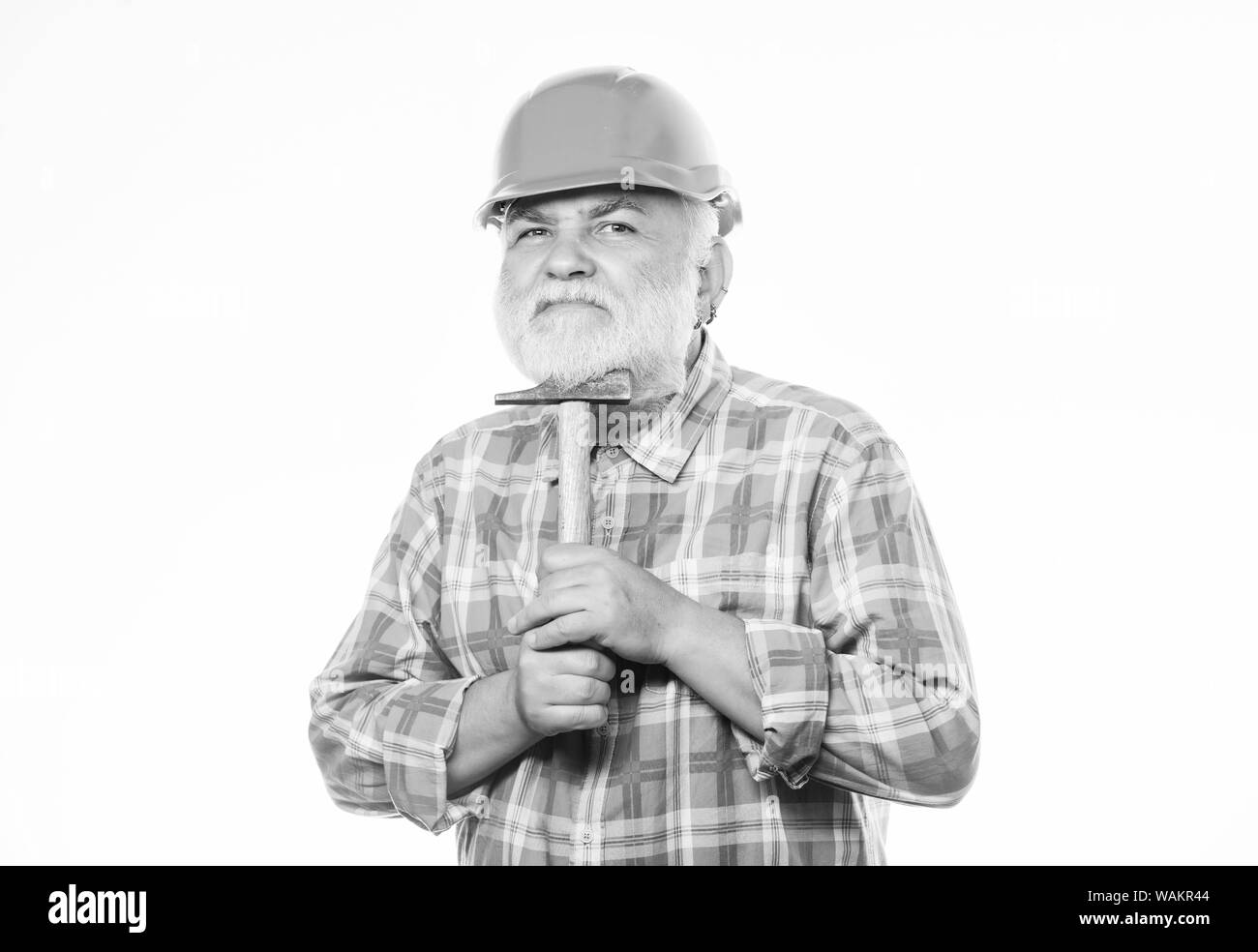 Man repairing home Black and White Stock Photos & Images - Alamy