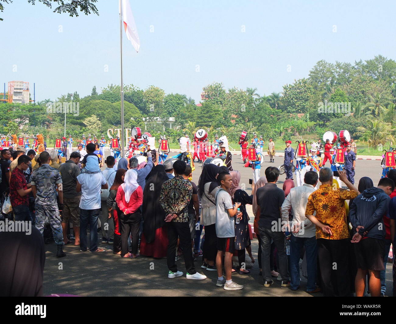 marching band attractions during the 74th anniversary of Indonesia's ...