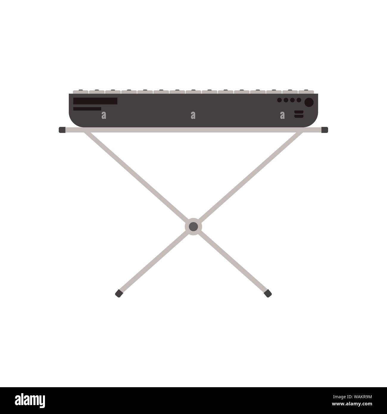 musical instrument piano keyboard on white background Stock Vector ...