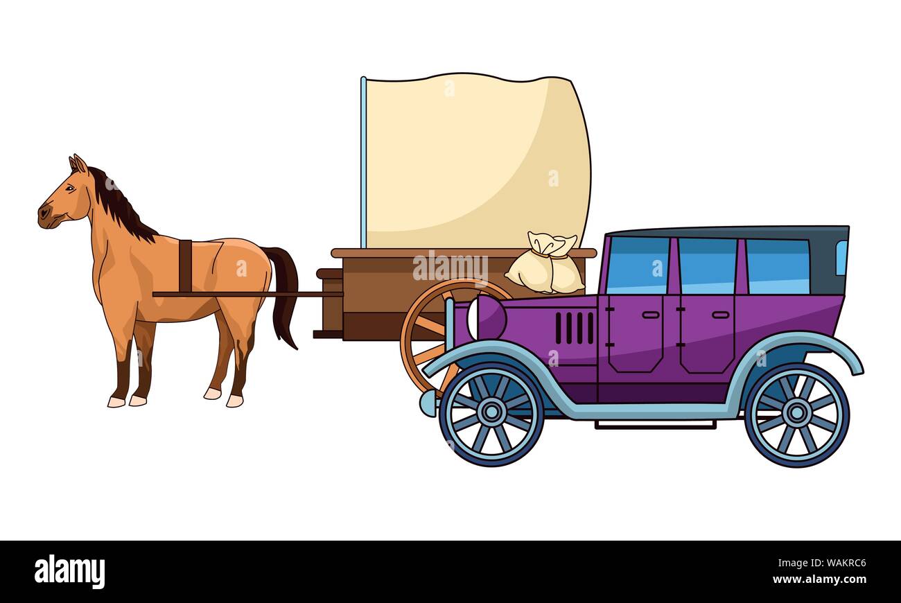 Two classic cars Stock Vector Images - Alamy