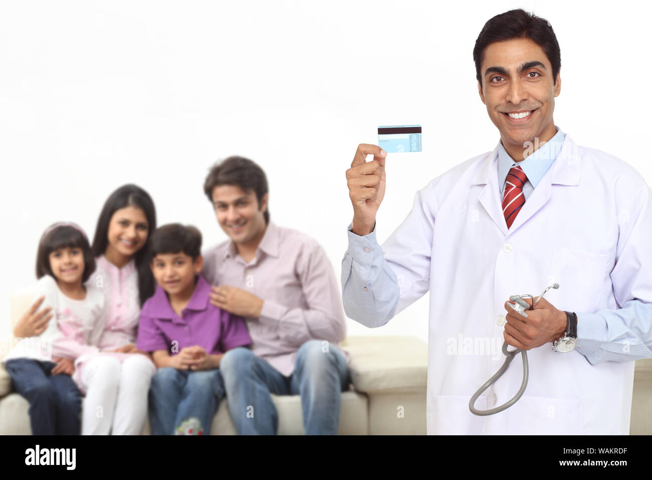 Woman showing medical insurance card hi-res stock photography and ...