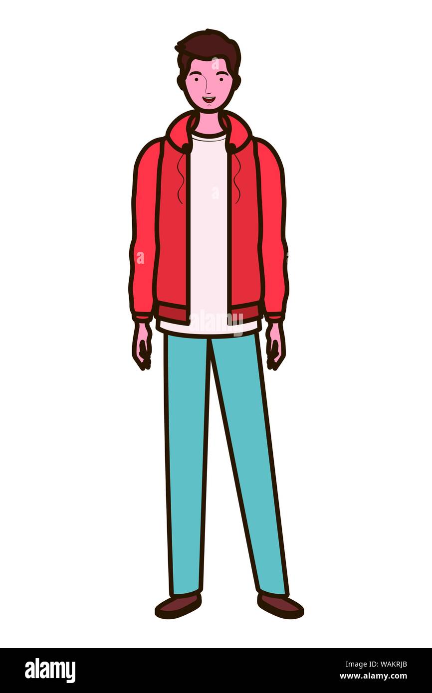 young man standing on white background Stock Vector Image & Art - Alamy