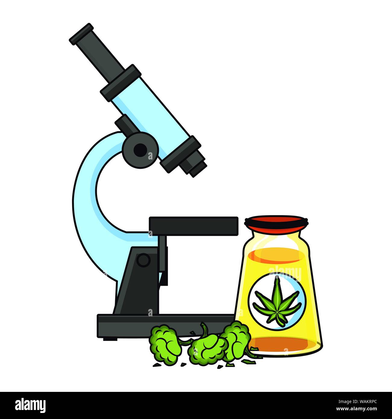 cannabis martihuana sativa hemp cartoon Stock Vector Image & Art - Alamy