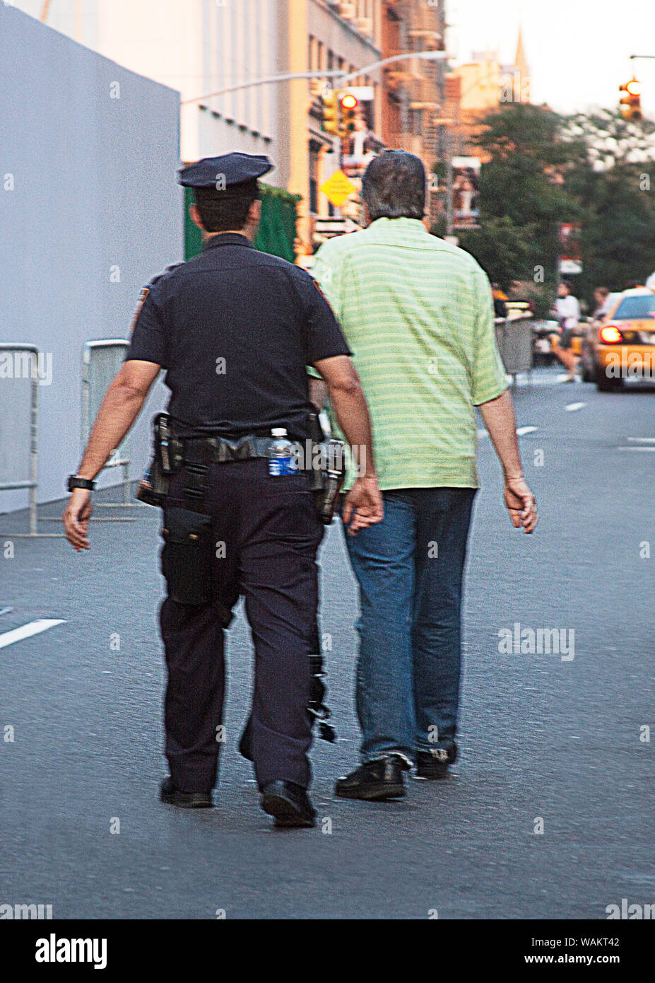 New York police officers (NYPD) in the streets on Manhattan New York ...