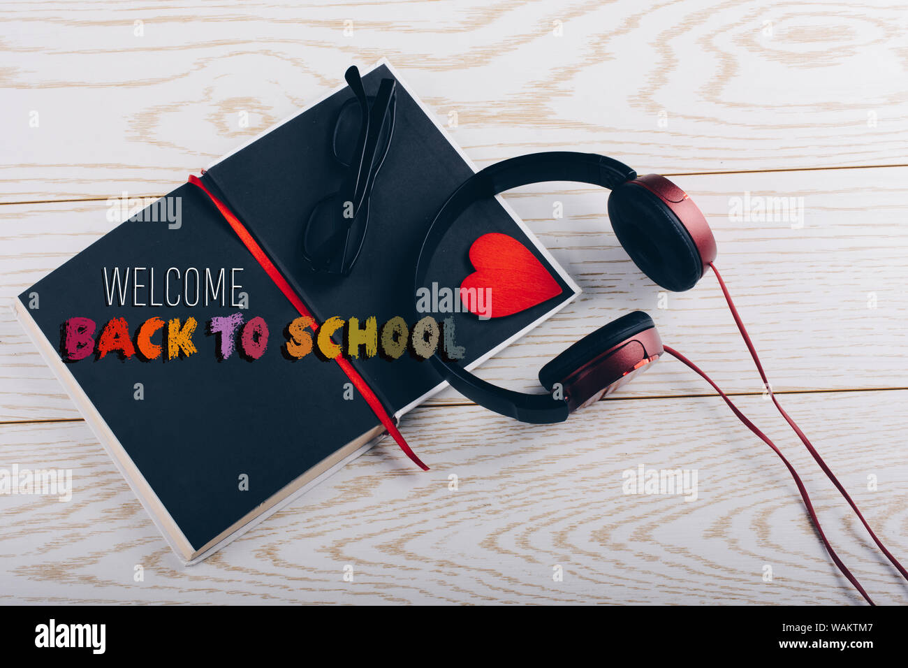 Back to school wording as education, teaching and learning concept ...