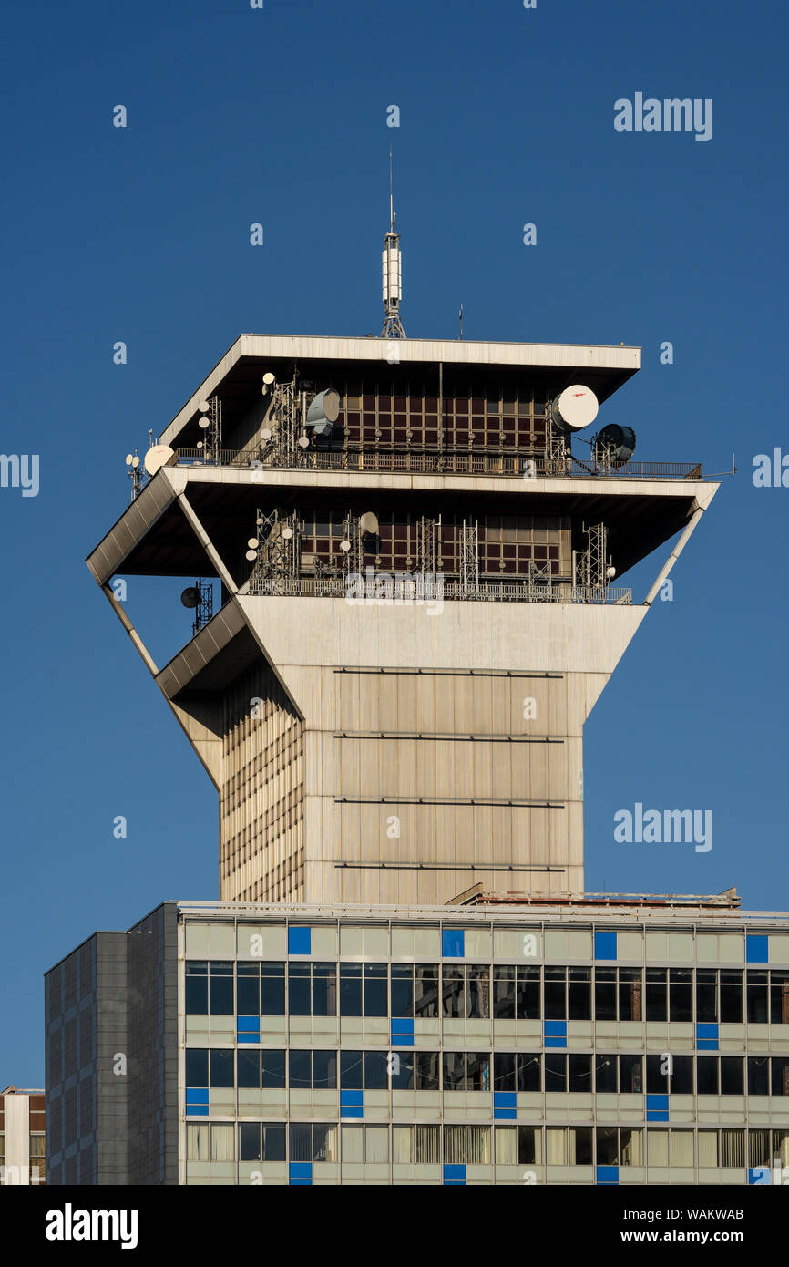 The view on the telecommunication building, CETIN, Telecom in Prague ...