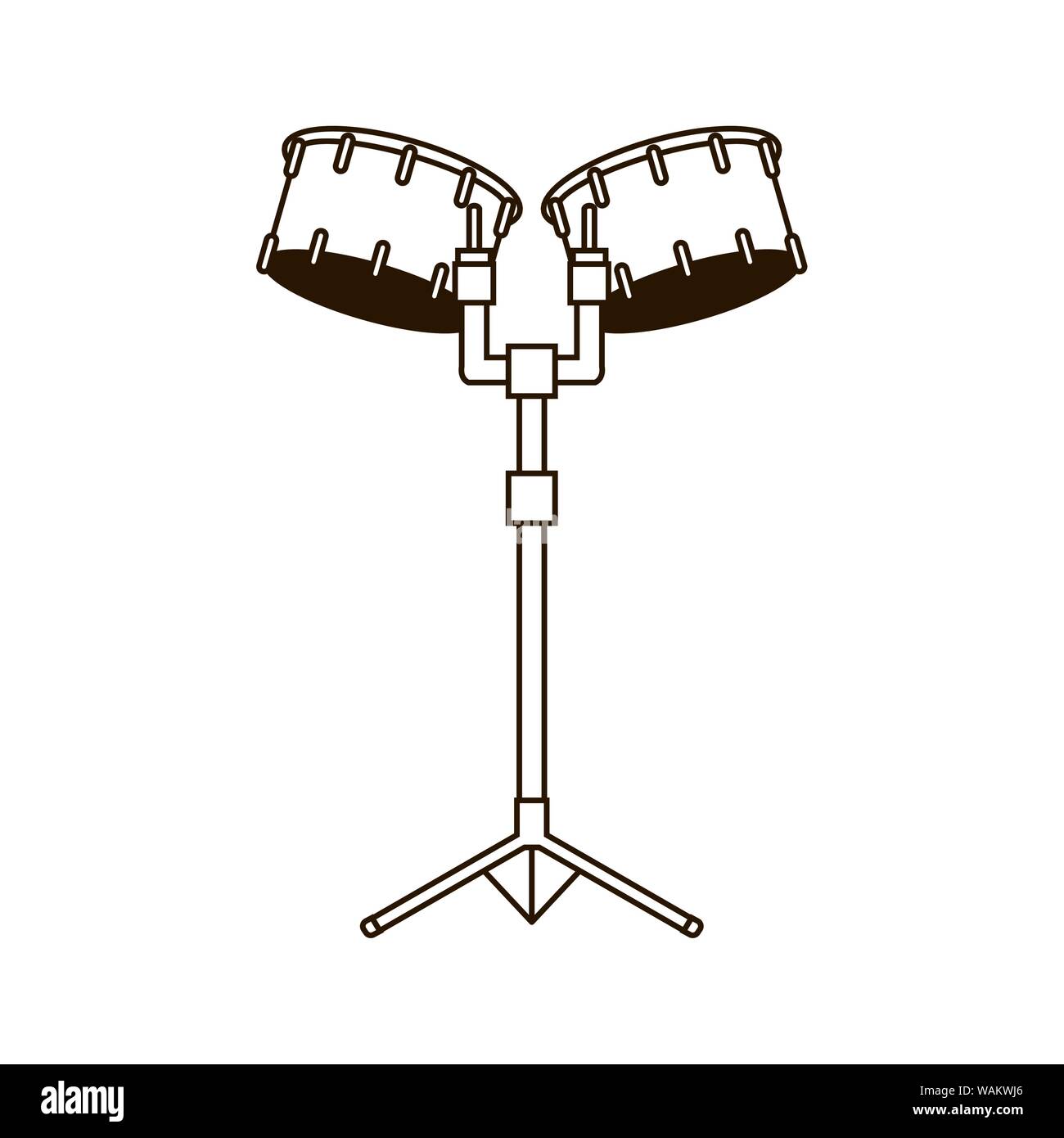 musical instrument timpani on white background Stock Vector Image & Art ...