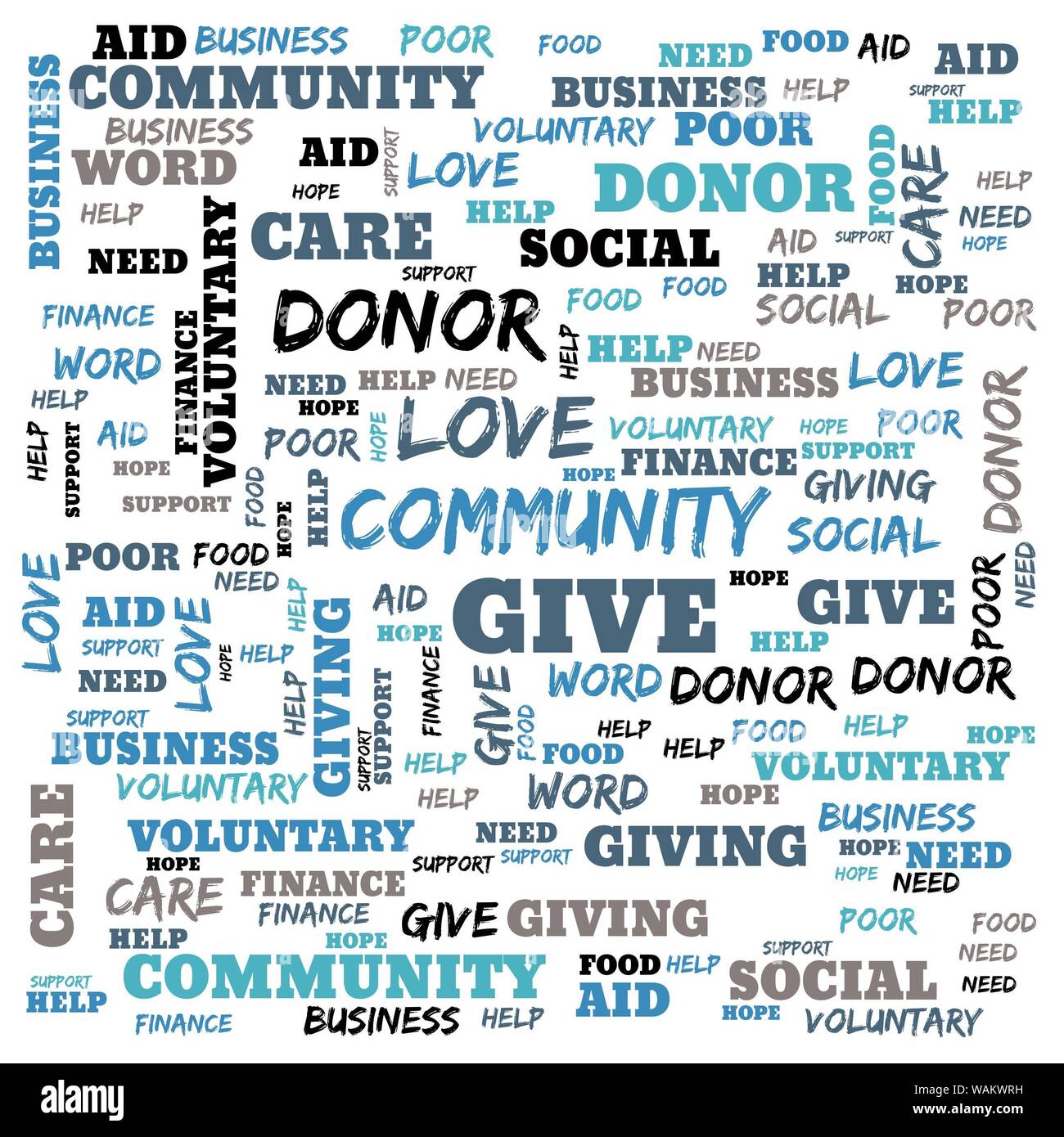 Community word cloud, social concept background Stock Photo - Alamy