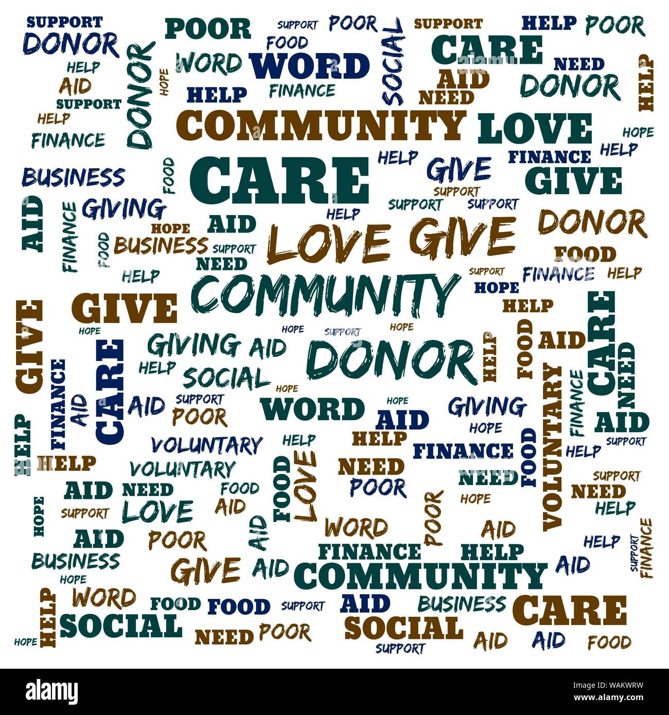 Community word cloud, social concept background Stock Photo - Alamy