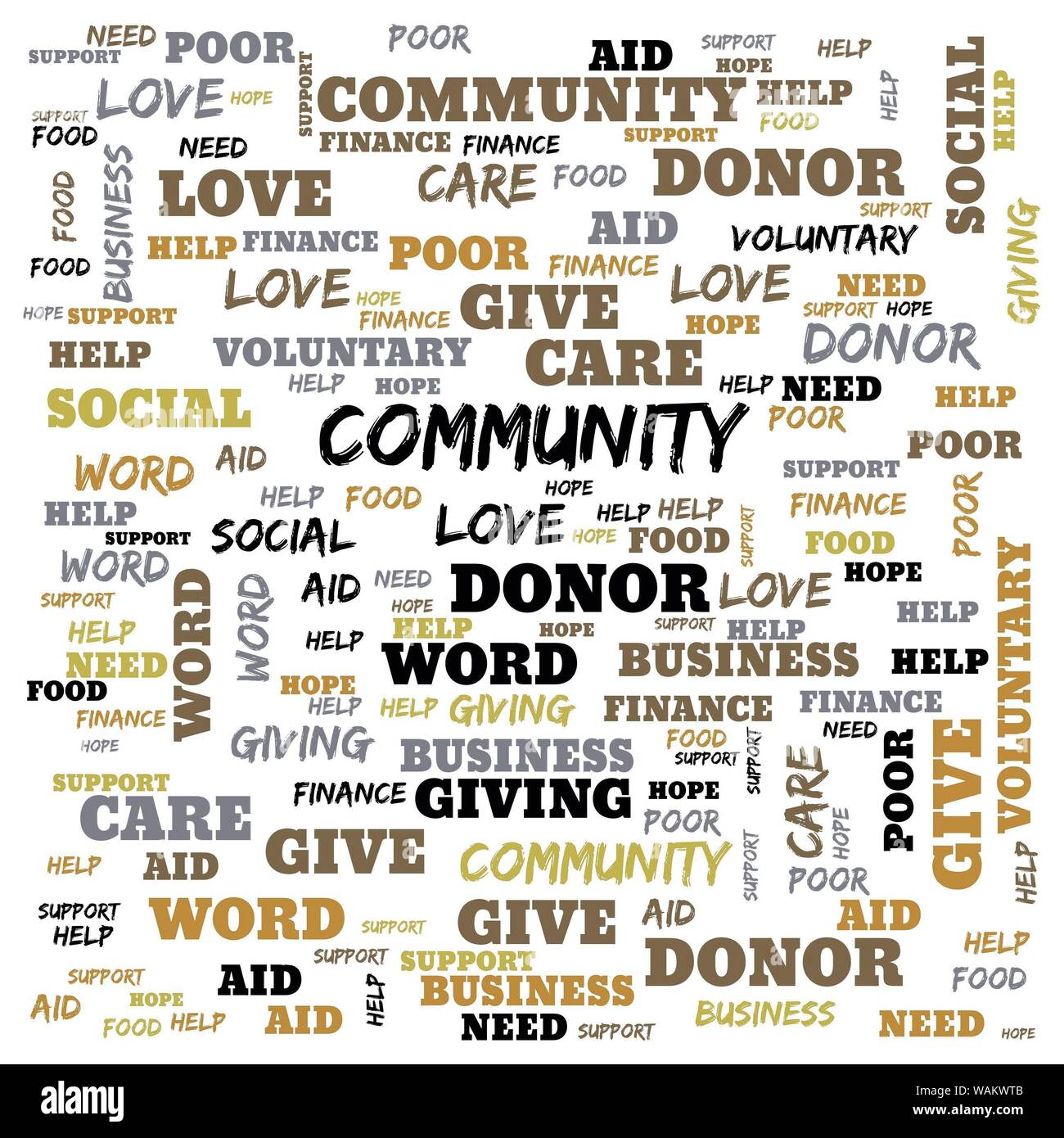 Community word cloud, social concept background Stock Photo - Alamy
