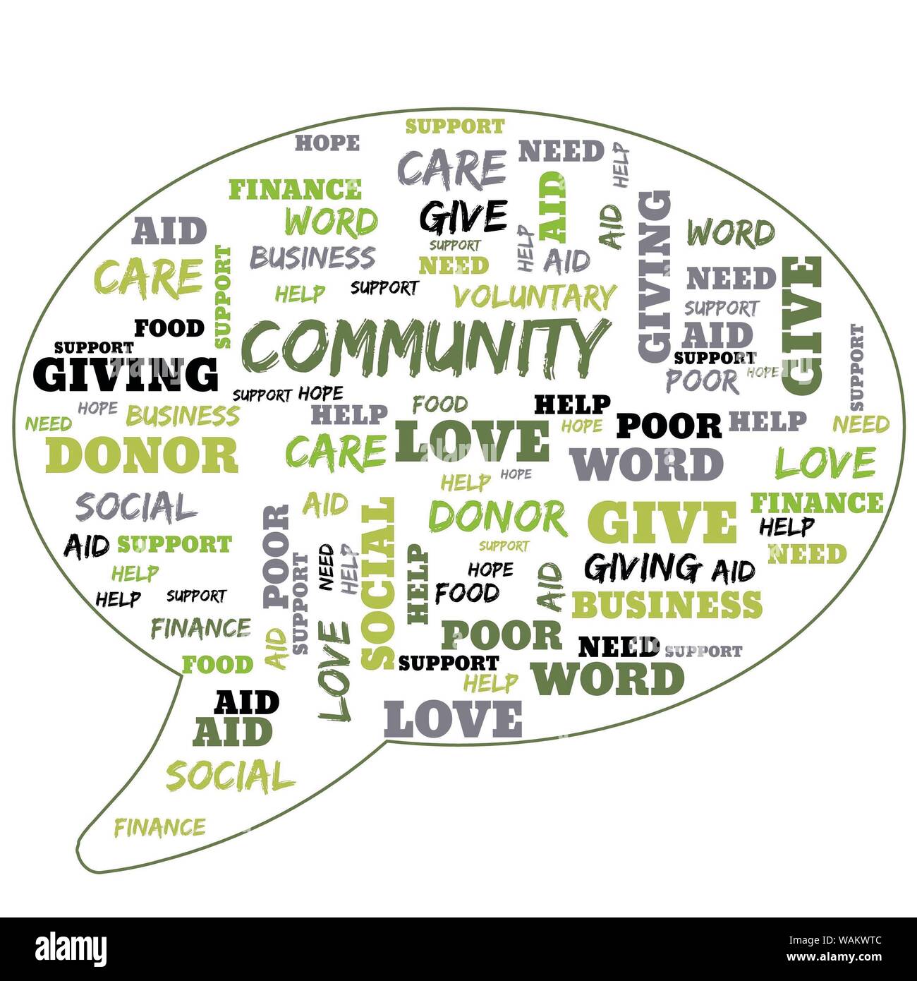 Community word cloud, social concept background Stock Photo - Alamy