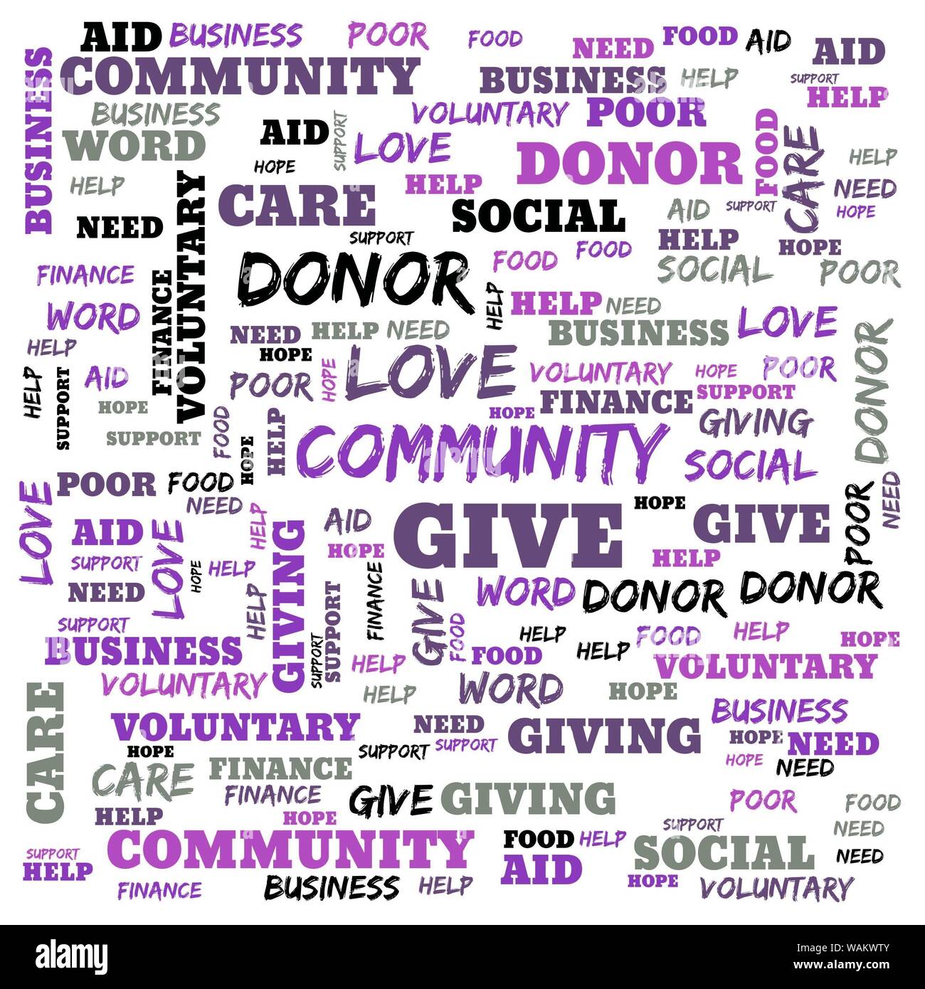 Community word cloud, social concept background Stock Photo - Alamy