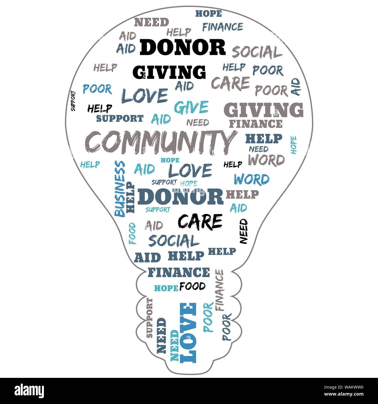 Community word cloud, social concept background Stock Photo - Alamy