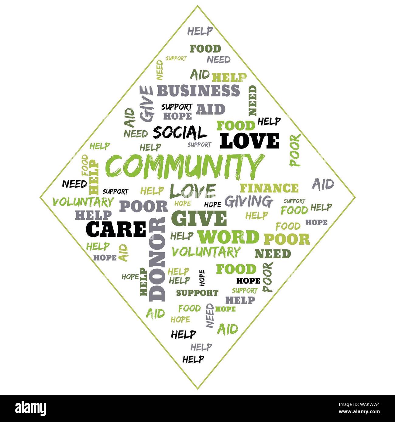 Community word cloud, social concept background Stock Photo - Alamy
