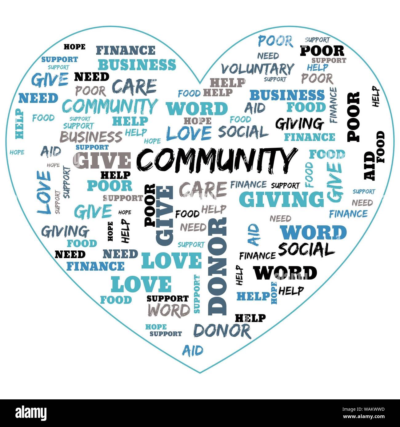 Community word cloud, social concept background Stock Photo - Alamy