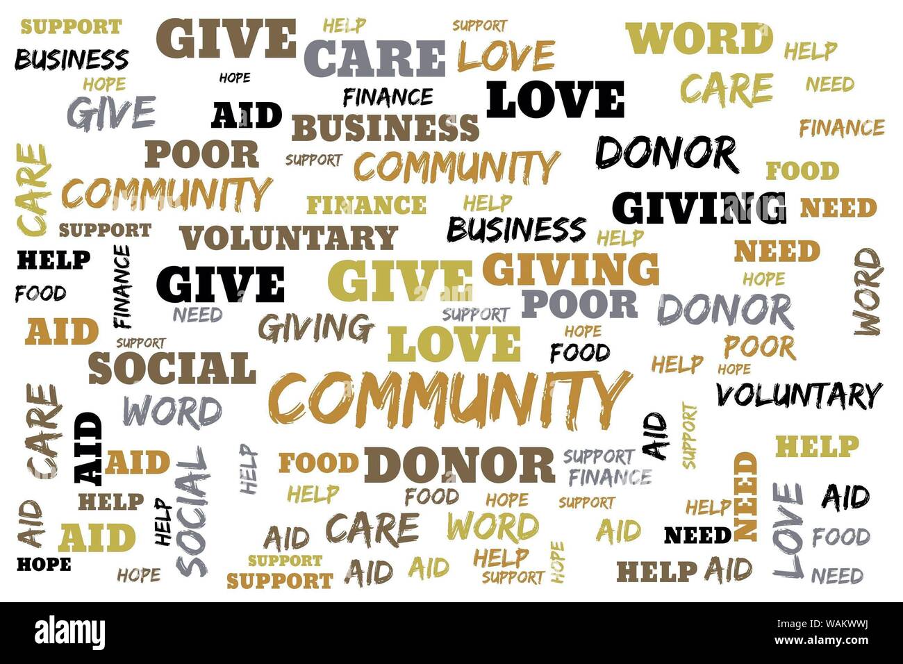 Community word cloud, social concept background Stock Photo - Alamy