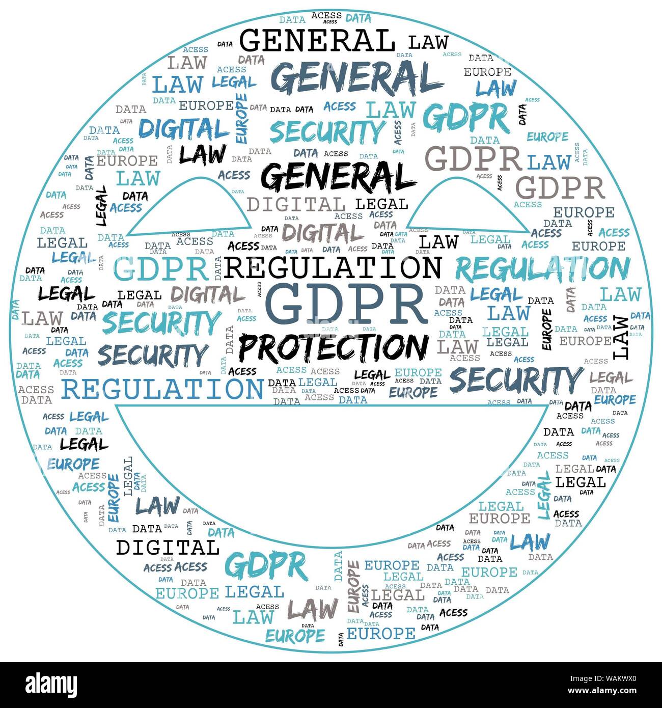 General Data Protection Regulation, GDPR, word cloud concept security ...