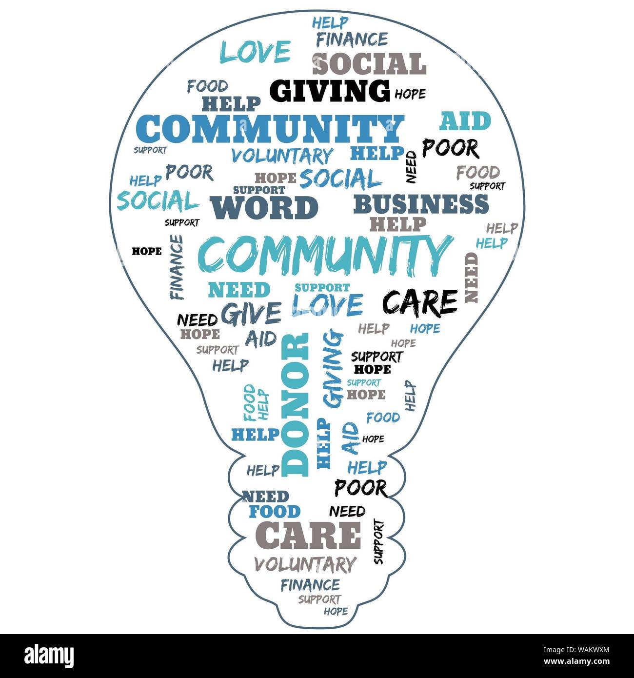 Community word cloud, social concept background Stock Photo - Alamy
