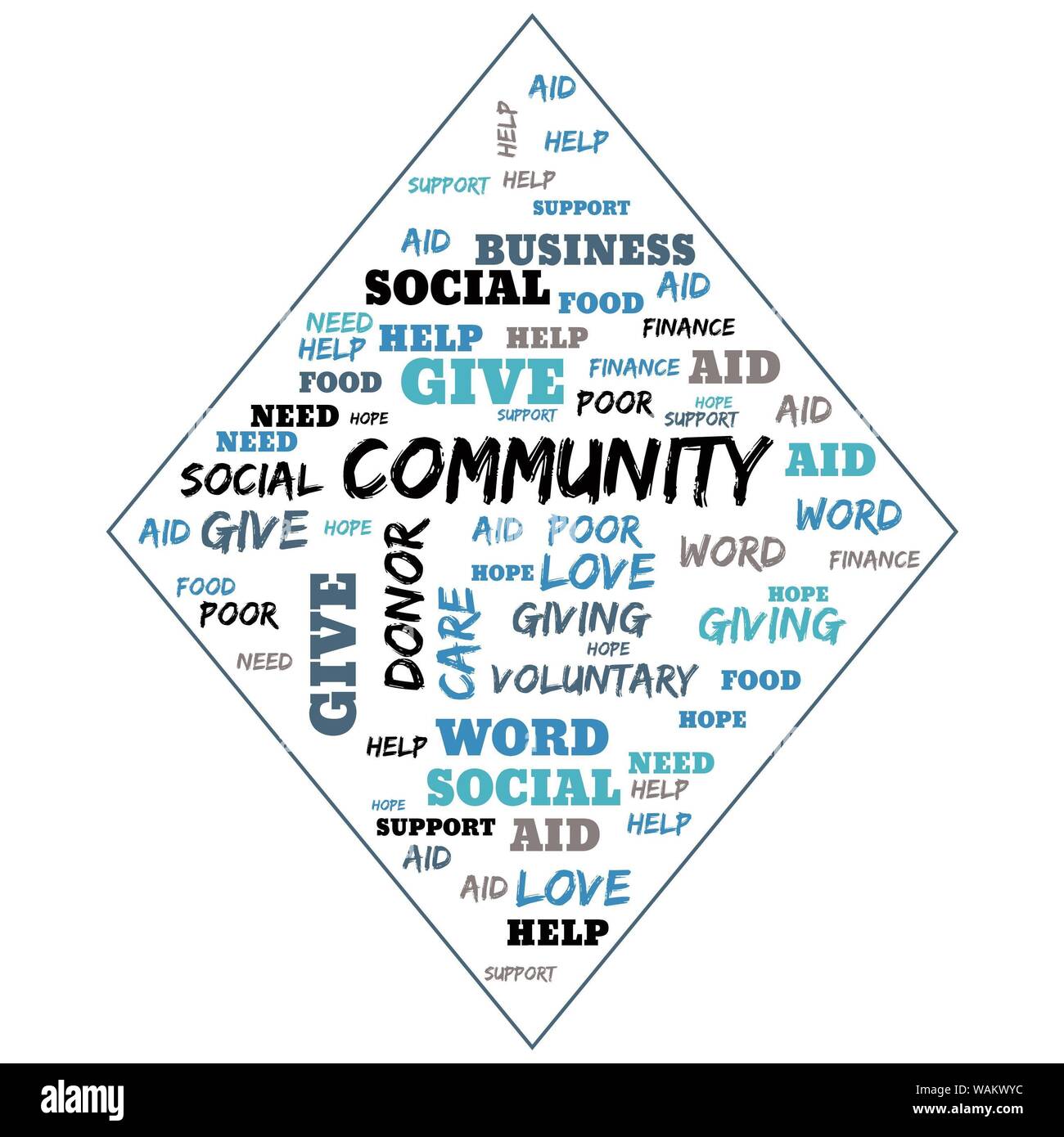 Community word cloud, social concept background Stock Photo - Alamy