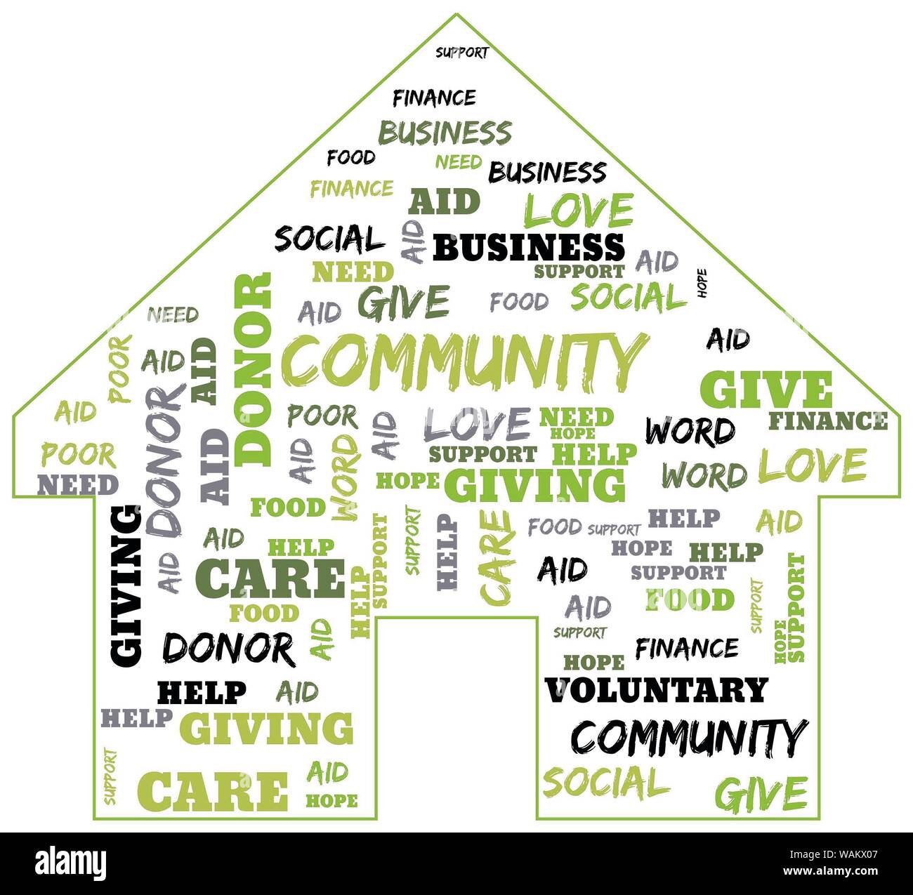 Community word cloud, social concept background Stock Photo - Alamy
