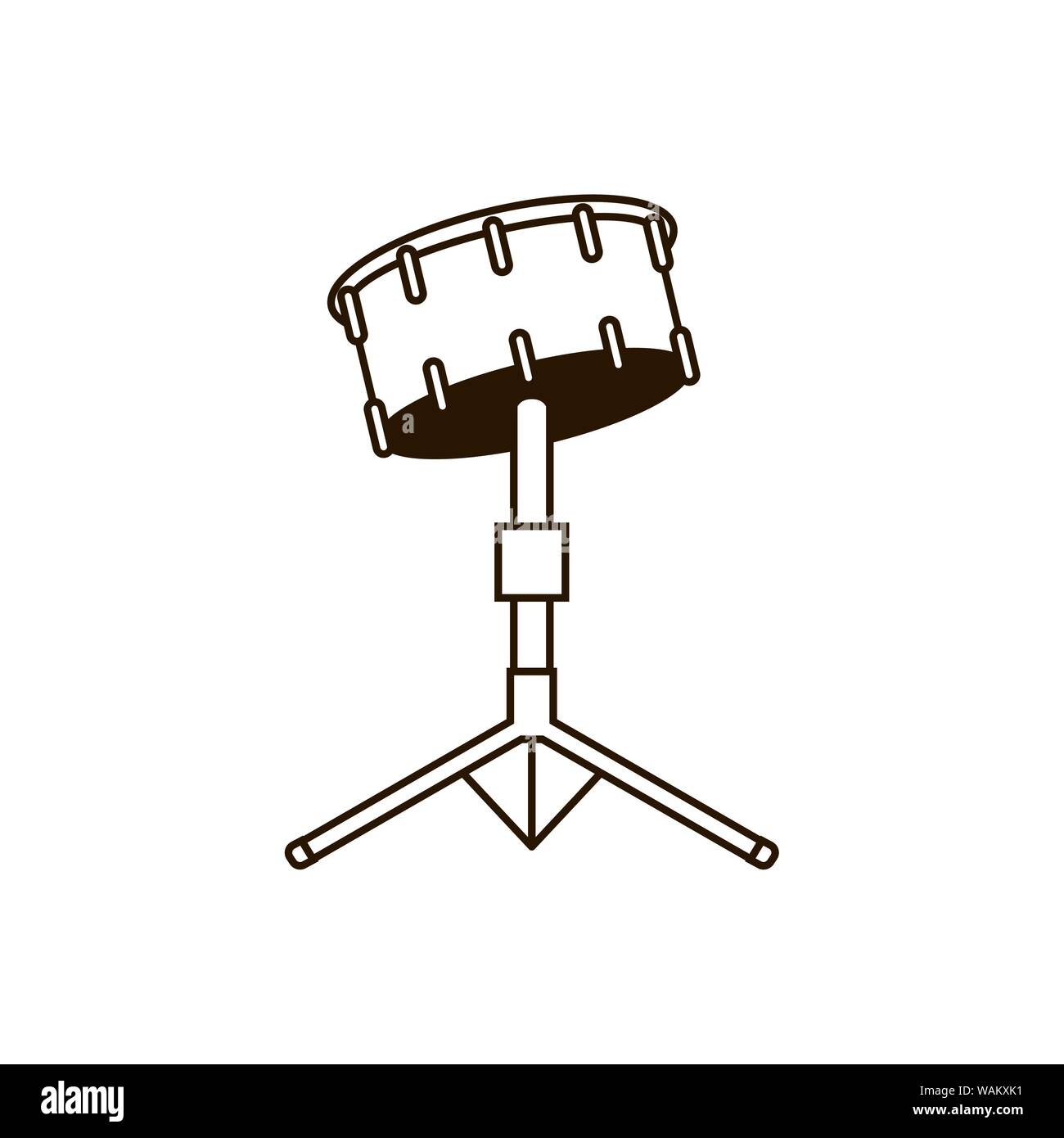 musical instrument timpani drums on white background Stock Vector Image ...