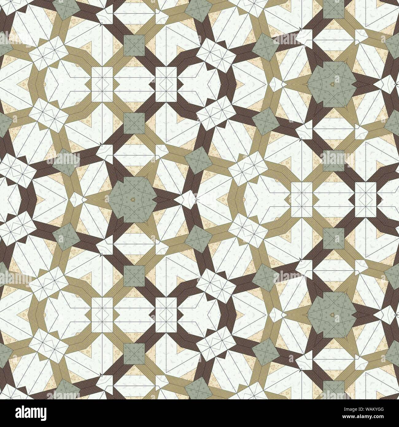 Abstract colorful geometric seamless pattern symmetric kaleidoscope ...