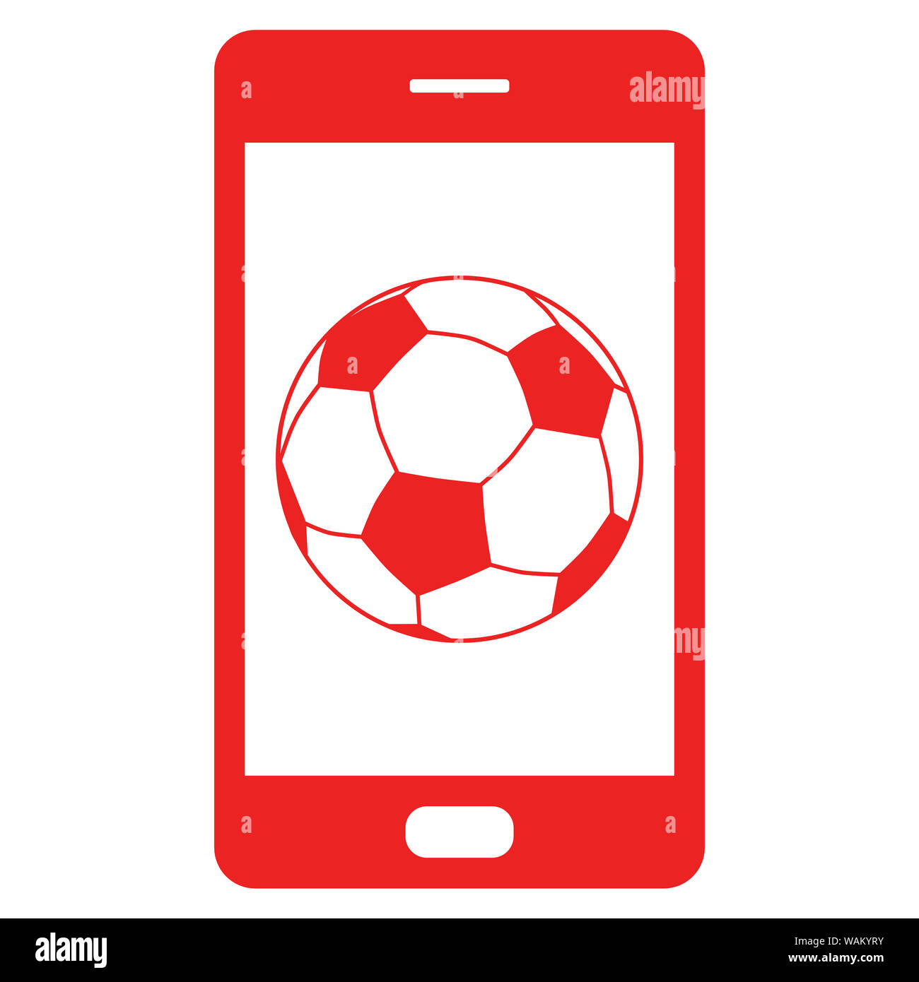Soccer ball and smartphone Stock Photo - Alamy