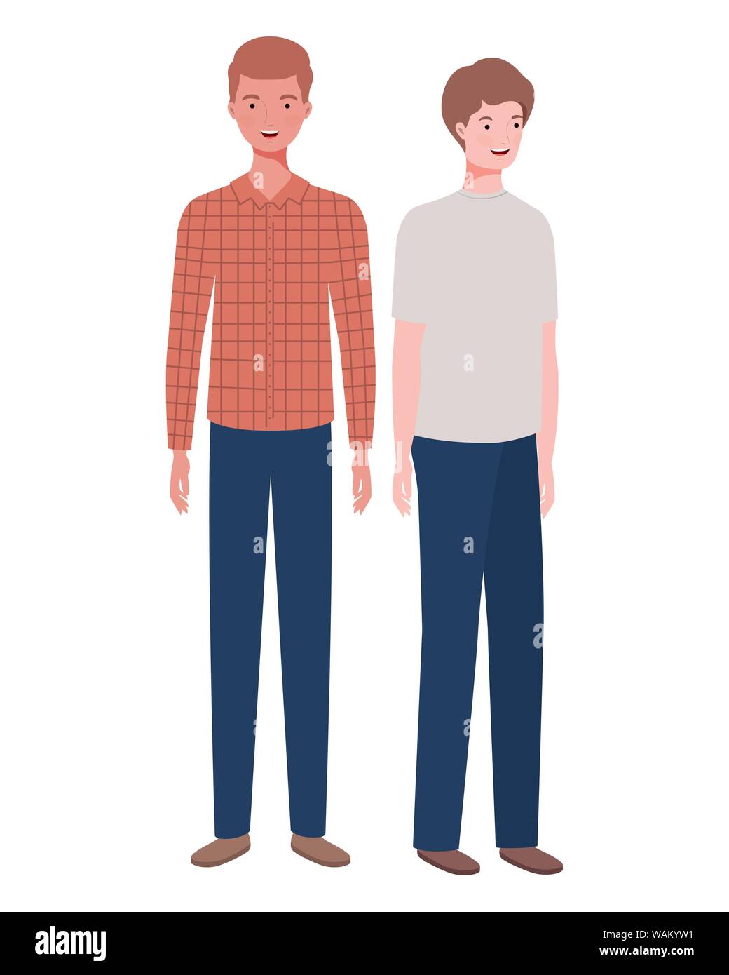 young men standing on white background Stock Vector Image & Art - Alamy