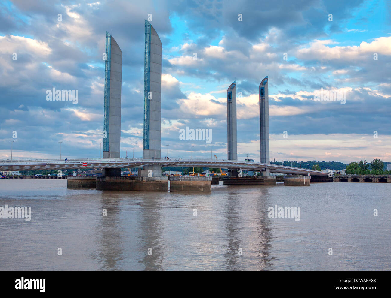 Pont jacques chaban delmas vertical lift bridge hi-res stock ...