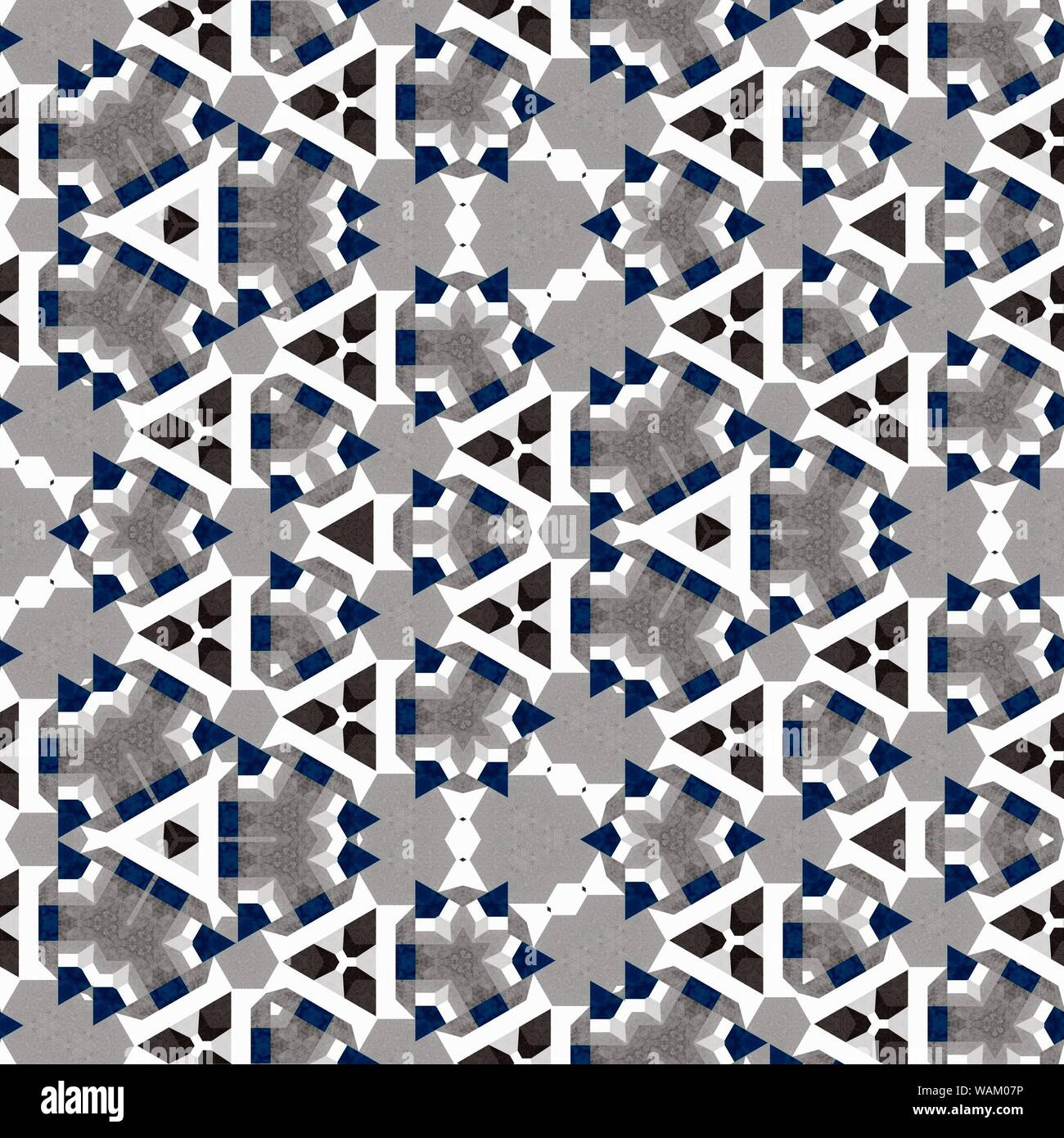 Abstract colorful hexagon square geometric seamless pattern symmetric ...