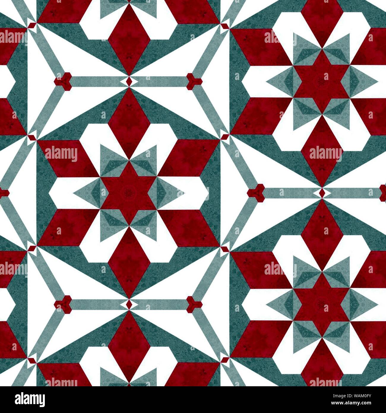 Abstract colorful hexagon square geometric seamless pattern symmetric ...