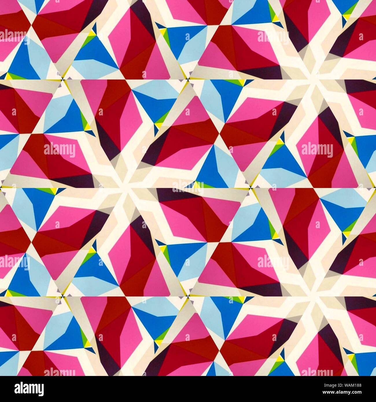 Abstract colorful hexagon square geometric seamless pattern symmetric ...