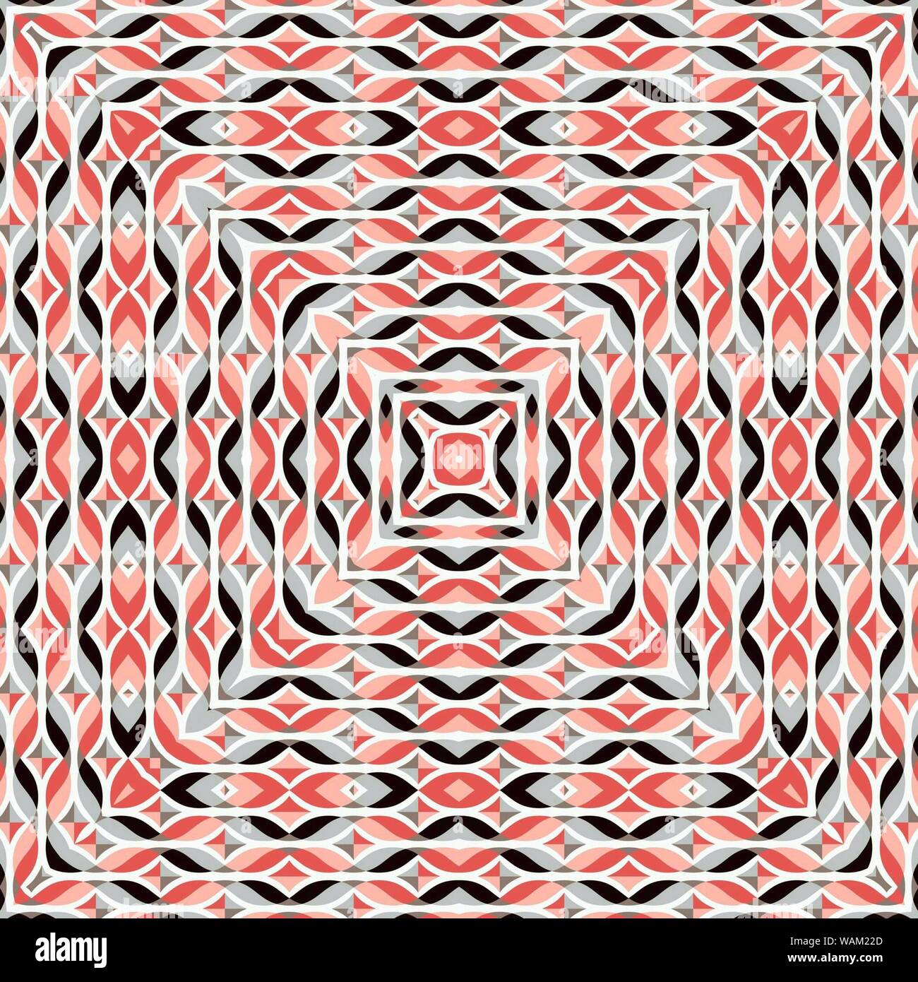 Abstract colorful hexagon square geometric seamless pattern symmetric ...