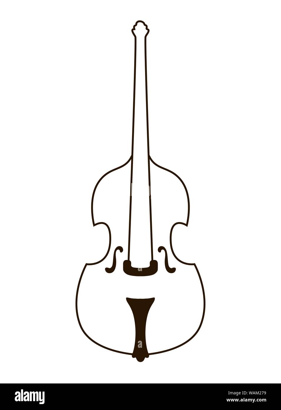 musical instrument fiddle on white background Stock Vector Image & Art ...