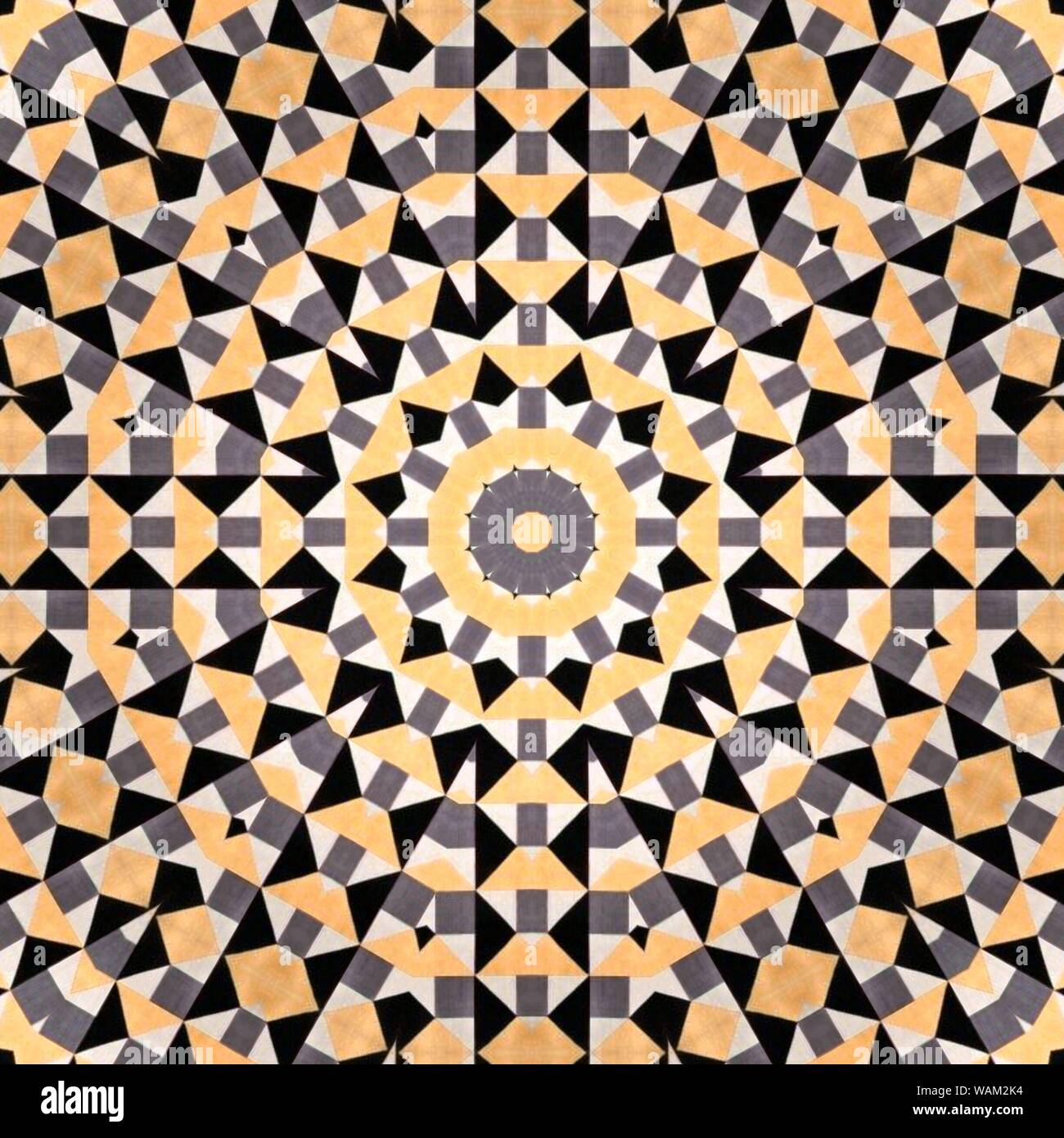 Abstract colorful hexagon square geometric seamless pattern symmetric ...