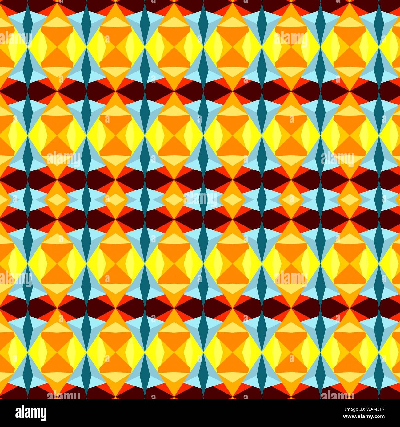 Abstract colorful hexagon square geometric seamless pattern symmetric ...