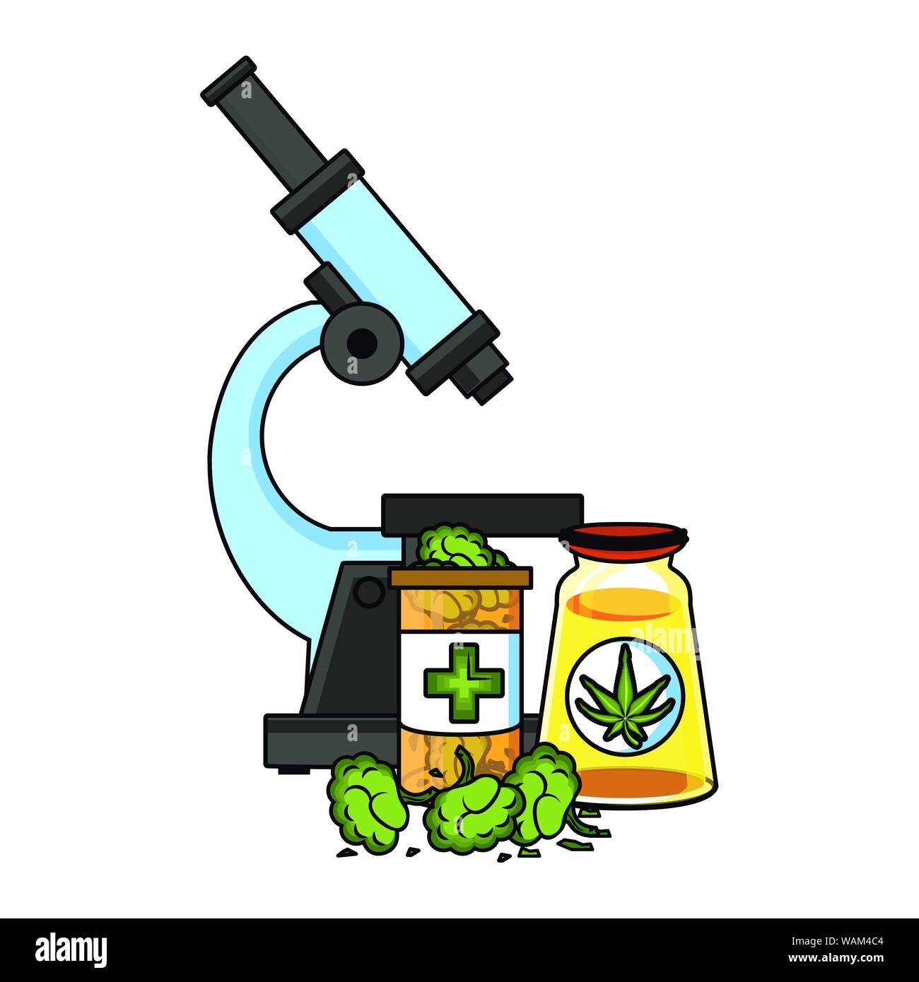 cannabis martihuana sativa hemp cartoon Stock Vector Image & Art - Alamy