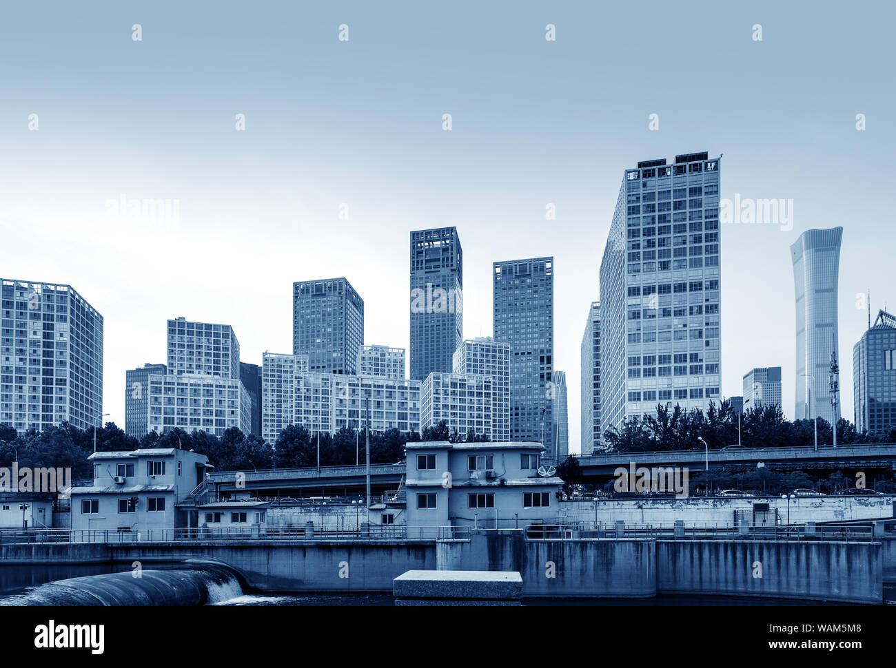 High-rise buildings in the financial district of the city, Beijing ...