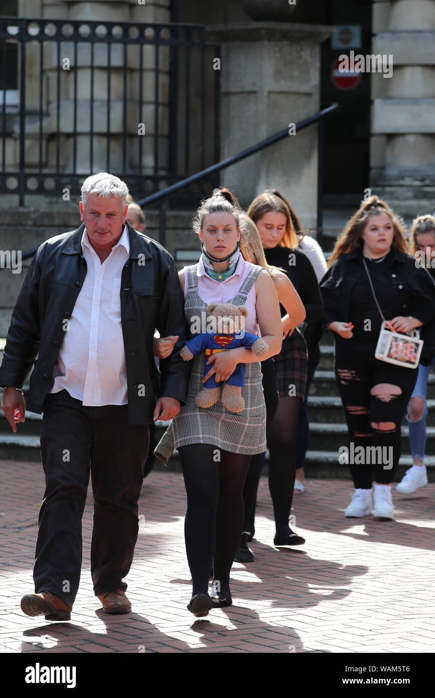 Friends and family of Jed Foster leave Reading Crown Court, after he ...