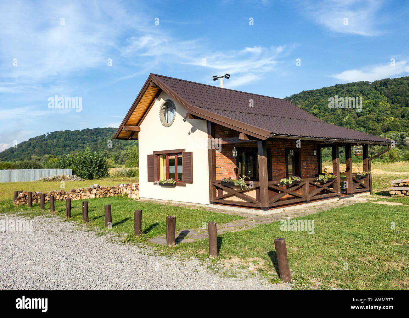 Beautiful house in nature Stock Photo - Alamy