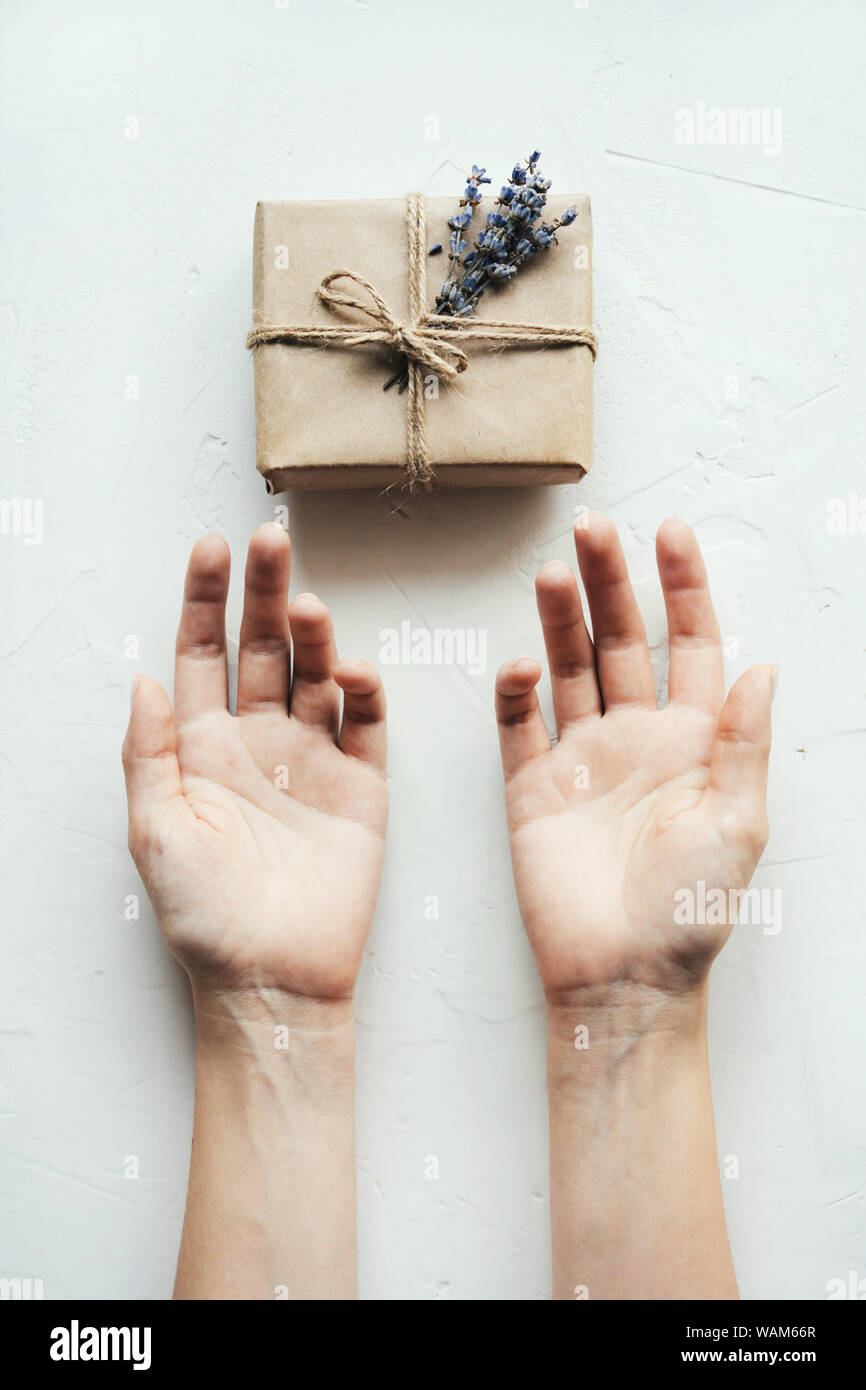 hands gift box Stock Photo - Alamy