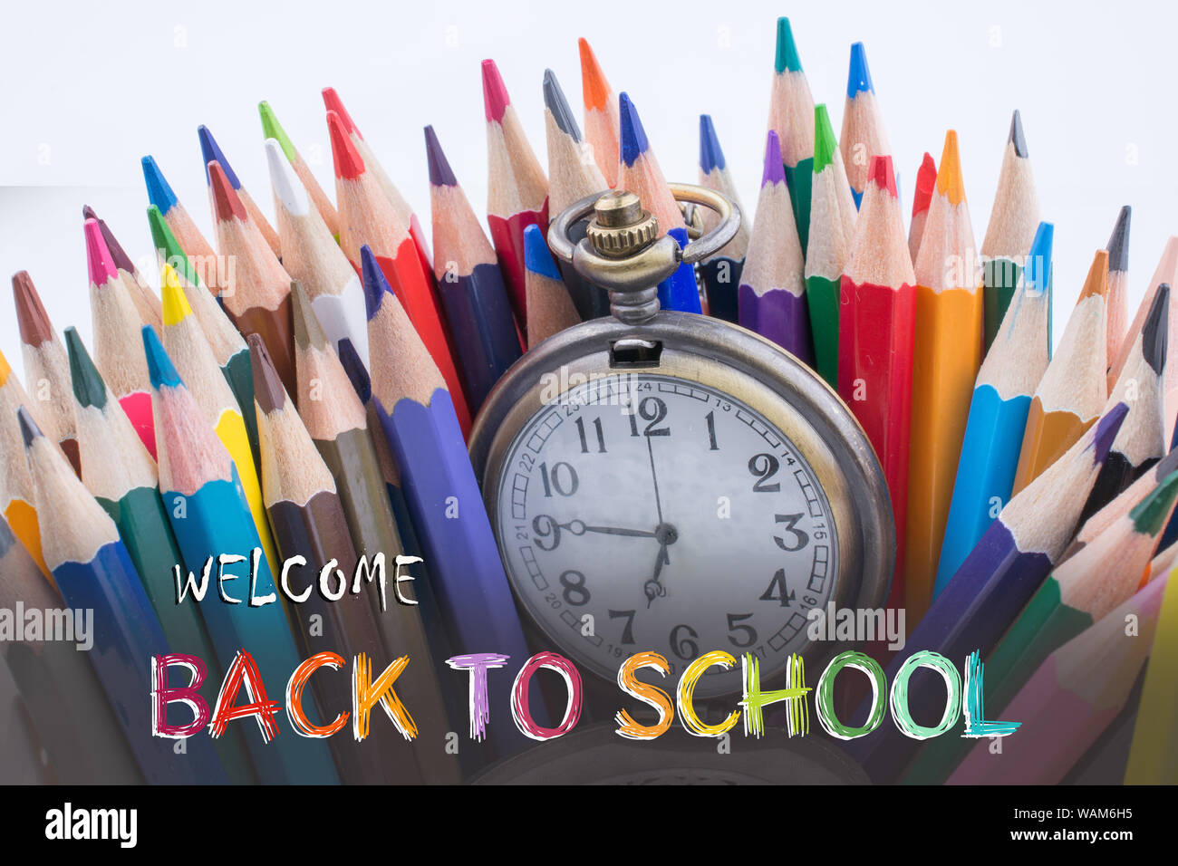 Back to school wording as education, teaching and learning concept ...