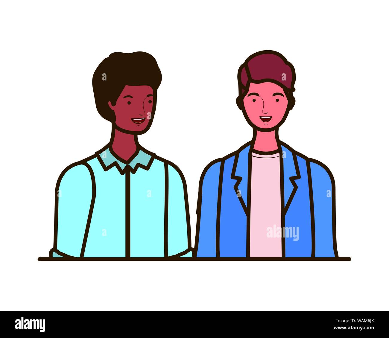 young men on white background Stock Vector Image & Art - Alamy