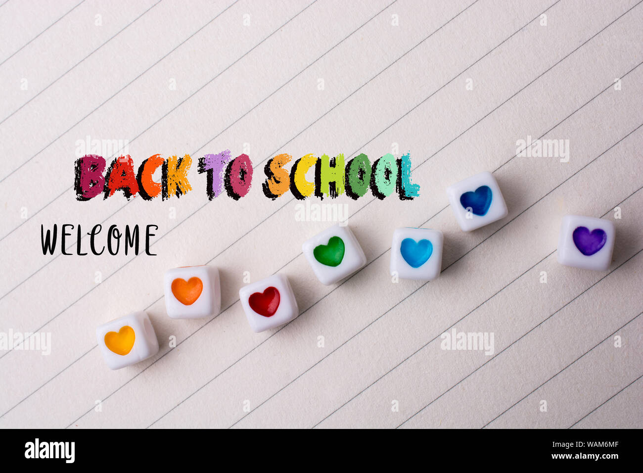 Back to school wording as education, teaching and learning concept ...